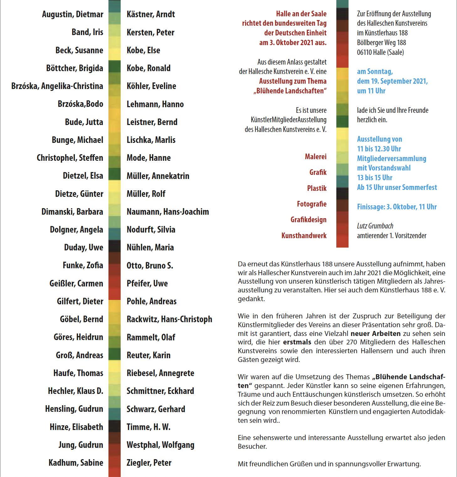 2021 KünstlerMitgliederAusstellung - Hallescher Kunstverein e. V.